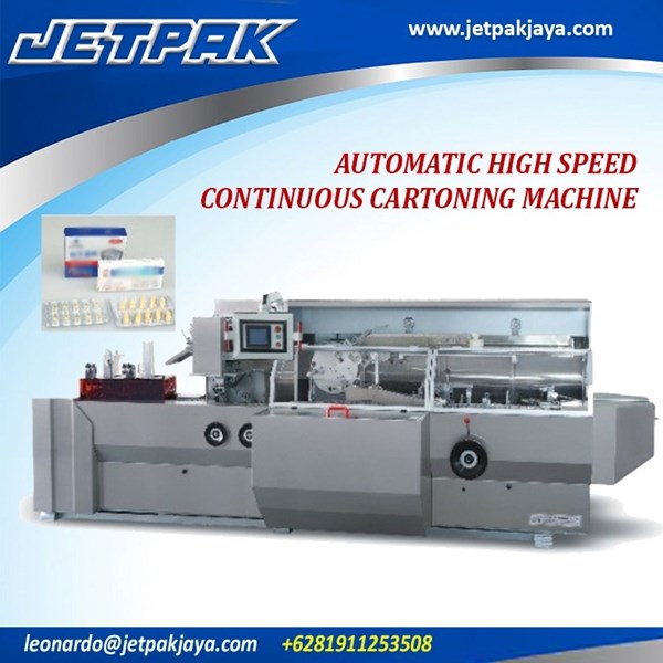 Jual Automatic High Speed Continuous Cartoning Machine oleh PT. Jetpak ...