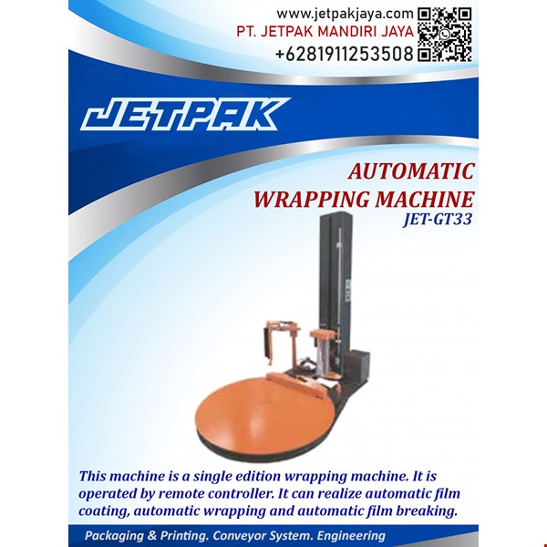 Jual automatic wrapping machine JET-GT33 oleh PT. Jetpak Mandiri Jaya