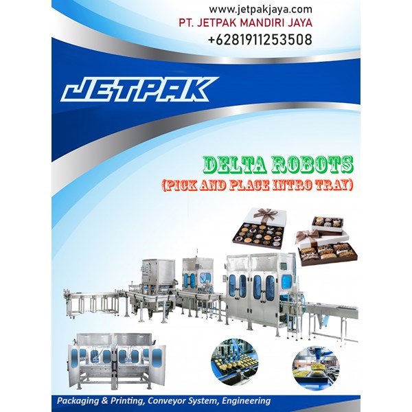 Jual delta robots (pick and place intro tray) oleh PT. Jetpak Mandiri Jaya