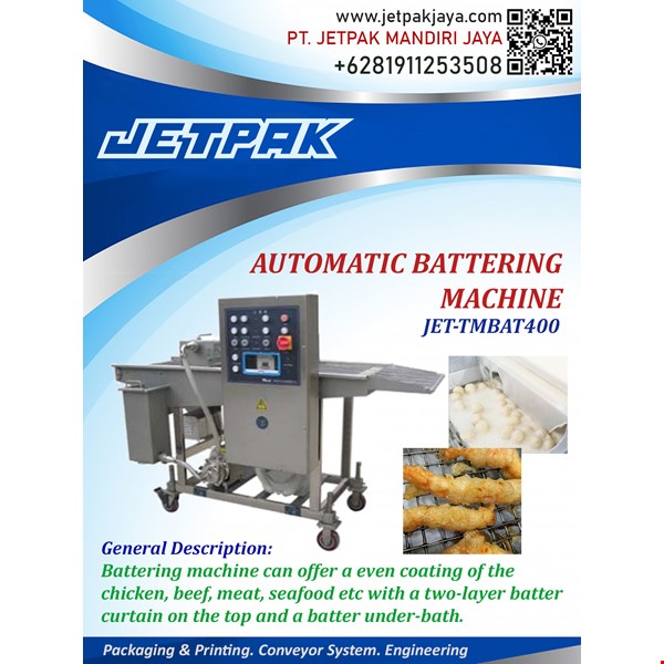 Jual Automatic Battering Machine JET-TMBAT400 oleh PT. Jetpak Mandiri Jaya