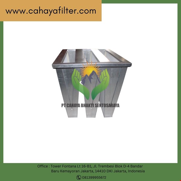 Jual MINI PLEAT PANEL FILTER STAINLESS STEEL FRAME oleh PT. Cahaya ...