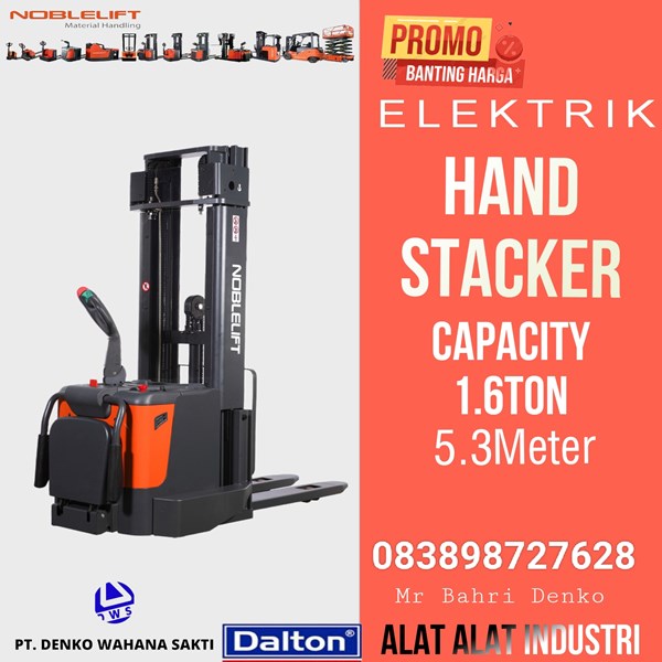 Jual Promo Electric Stacker 1.6ton 5.3meter Harga Terbaru 2024 oleh PT ...