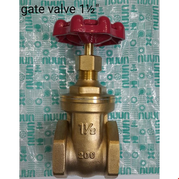 Jual Gate Valve / Stop Kran Bahan Kuningan / Brass 1 1/2 inch merk Unnu ...