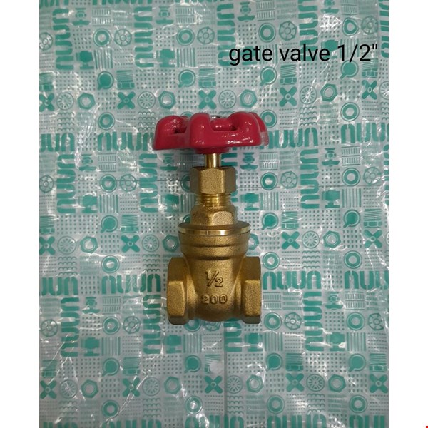 Jual Gate Valve / Stop Kran Bahan Kuningan / Brass 1/2 inch merk Unnu ...
