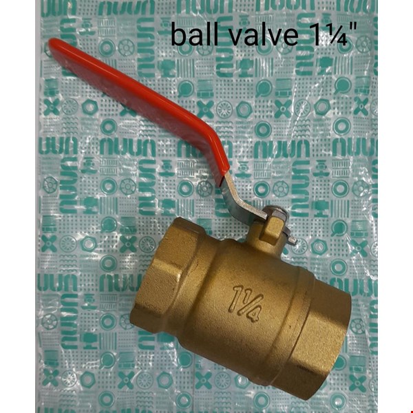 Jual Ball Valve / Stop Kran Bahan Kuningan / Brass 1 1/4 inch merk Unnu ...