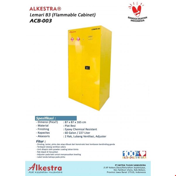 Jual Lemari B3 Flammable Cabinet ACB-003 oleh Bumi Indah Putra