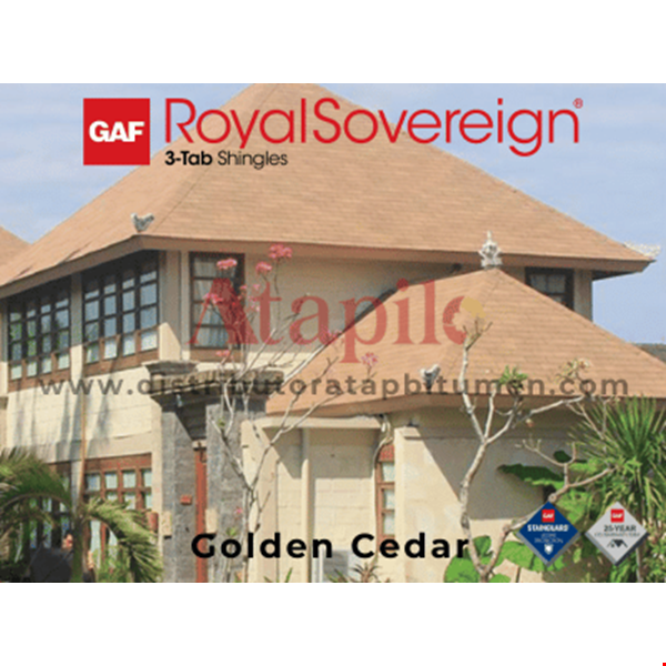 Jual Atap bitumen Royal Sovereign 3-Tab Shingles Golden Cedar oleh Atapilo