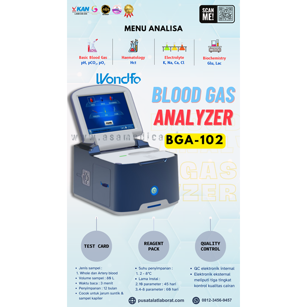 Jual Wondfo Blood Gas Analyzer ( BGA ) 102 oleh PT. Anugerah Santosa Abadi