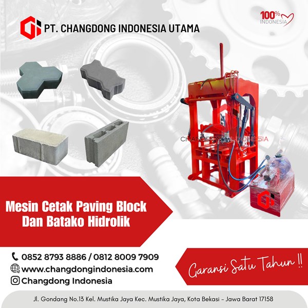 Jual Mesin Cetak/Press Paving Block Dan Batako oleh PT. Changdong ...