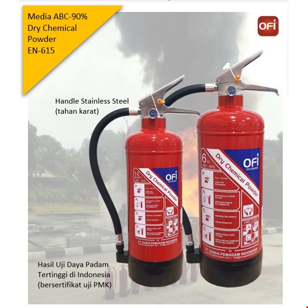 Jual OFI - APAR ABC-90% DCP FIRE EXTINGUISHER, CAP: 6 KG, OFI-ABC6 oleh ...