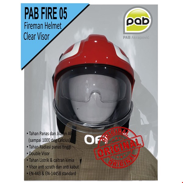 Jual PAB - HELM PEMADAM TIPE FULL-HEAD, EN-443, FIRE-05, CLEAR VISOR ...