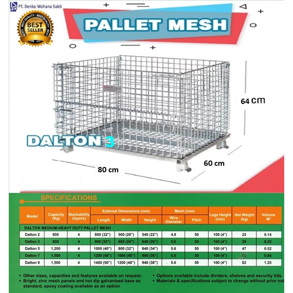 Distributor PALLET MESH Keranjang besi lipat serbaguna oleh PT. Denko ...