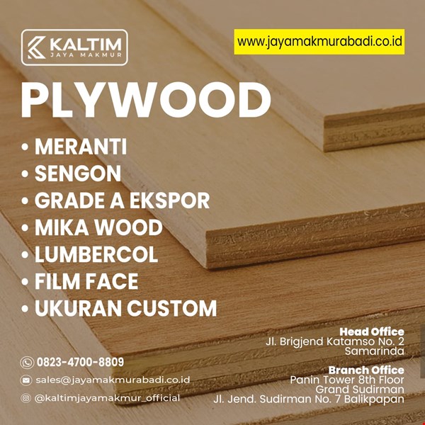 Jual PLYWOOD UKURAN COSTUM BERKUALITAS READY STOK SAMARINDA KALIMANTAN ...