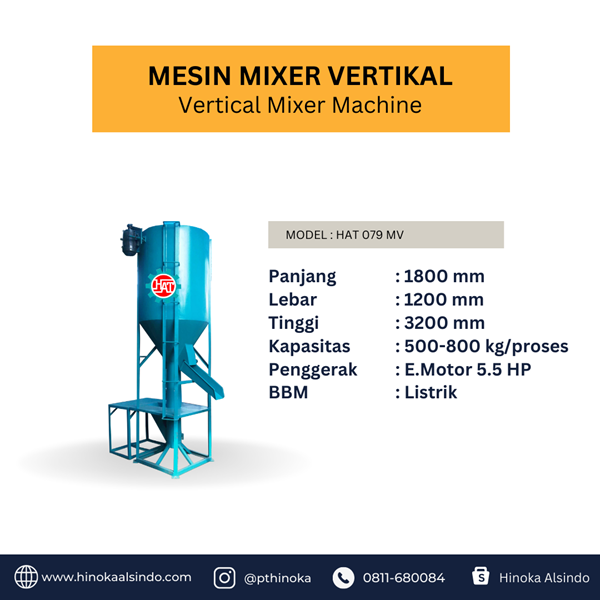 Jual MESIN MIXER VERTIKAL oleh PT. Hinoka Alsindo