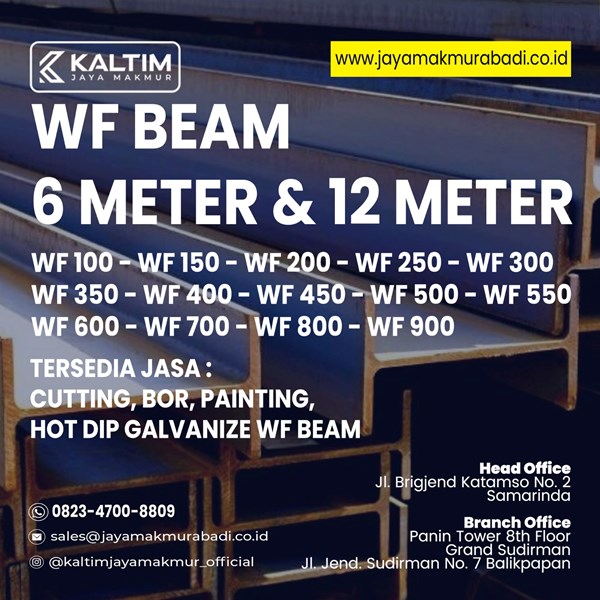 Jual WF BEAM 6 METER & 12 METER BERKUALITAS READY STOK SAMARINDA oleh ...