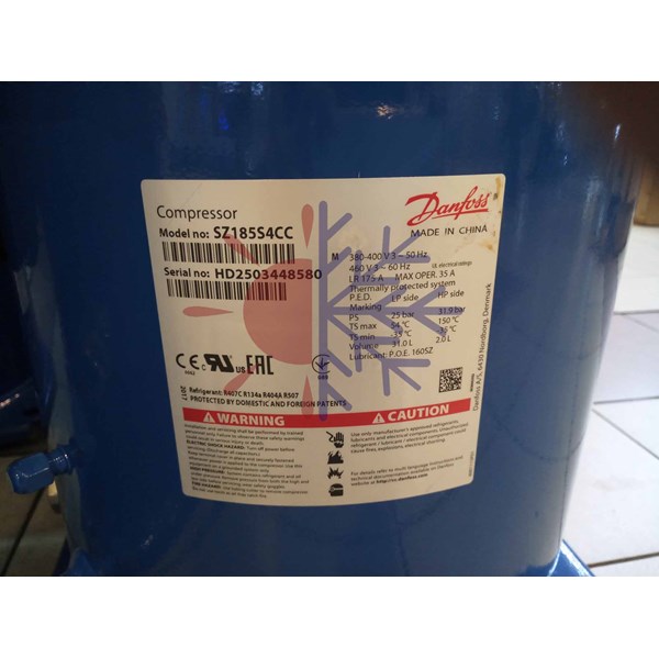 Jual Compressor Danfoss SZ185S4CC oleh Sejahtera Indocool