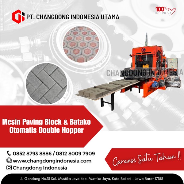 Jual Mesin Paving Block Dan Batako Otomatis Double Hooper Feeder oleh ...