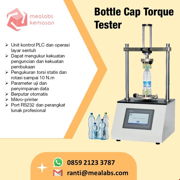 Jual Alat Uji Kemasan Botol Plastik (Cap Torque Tester) oleh PT ...