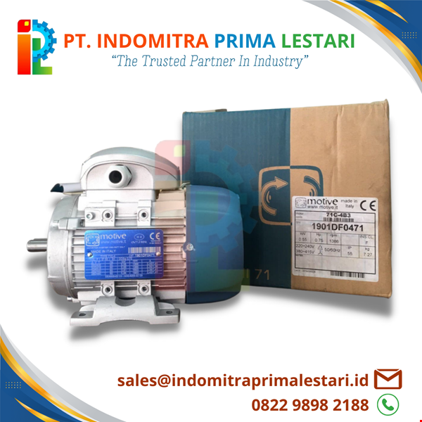 SUPPLIER MOTOR INDUKSI 3 PHASE 0,55 KW 4P B3 oleh PT. Indomitra Prima ...