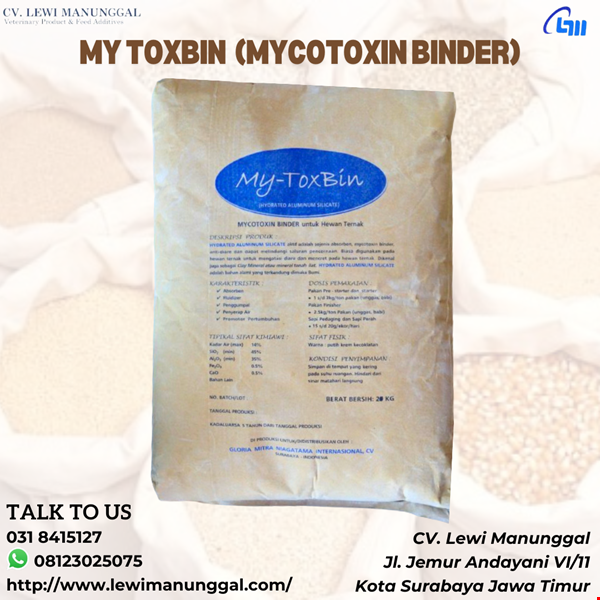 Jual MYTOXBIN Mycotoxin Binder oleh CV. Lewi Manunggal