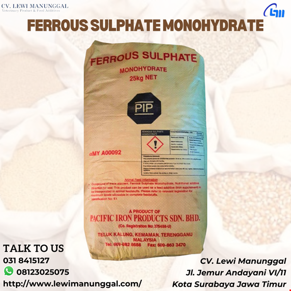 Jual Ferrous Sulphate PACIFIC IRON oleh CV. Lewi Manunggal