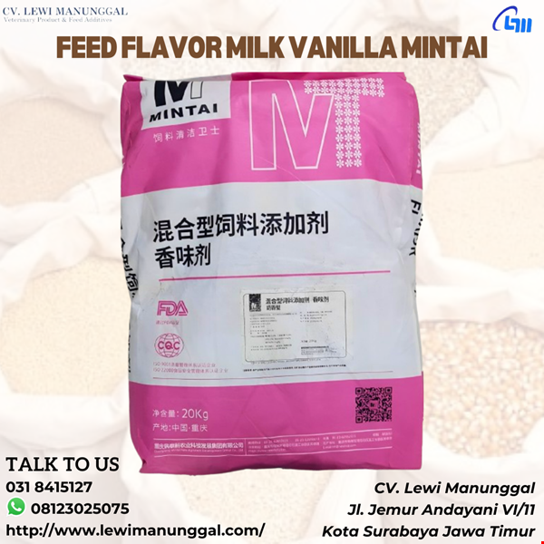 Jual Feed Flavor Milk Vanilla MINTAI oleh CV. Lewi Manunggal