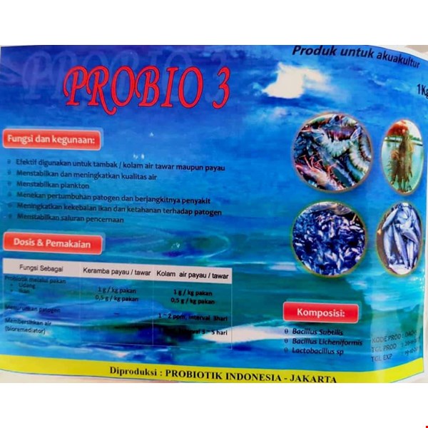 Jual PROBIO 3 Probiotik Aquaculture oleh CV. Lewi Manunggal