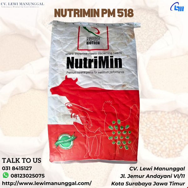 Jual Nutrimin PM 518 oleh CV. Lewi Manunggal