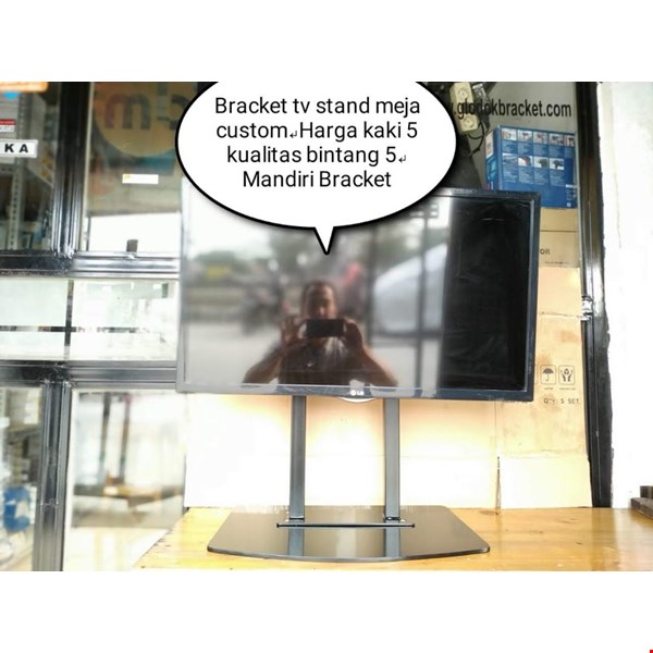 Jual Braket TV Meja Model Custom 2tiang 32-65 oleh Toko Mandiri Bracket