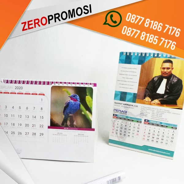 Jual Promosi Kalender Meja Duduk Custom Design oleh Zero Promosi