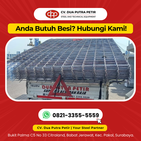 Jual Besi Wiremesh M4 Uk 4mm x 2.1m x 5.4m (15,45 kg /LBR) oleh CV. Dua ...