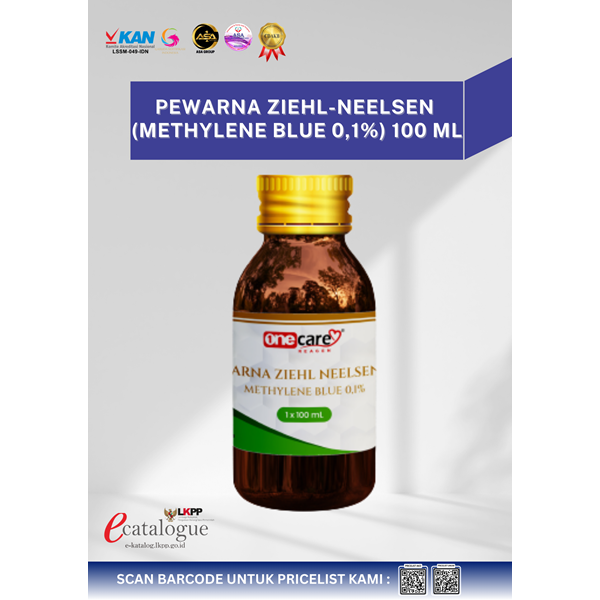 Jual ONECARE REAGEN ZIEHL NEELSEN /R3 METHYLENE BLUE 0,1% 1 X 100ML ...