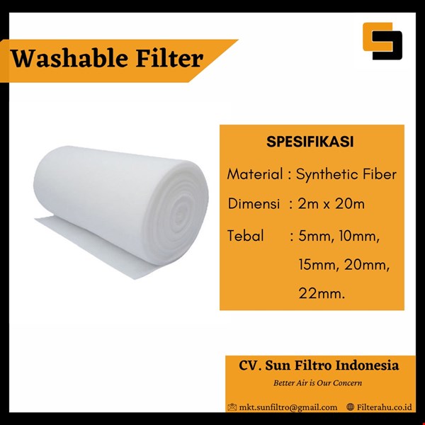 Jual Media Filter Washable oleh Sunfiltro Indonesia