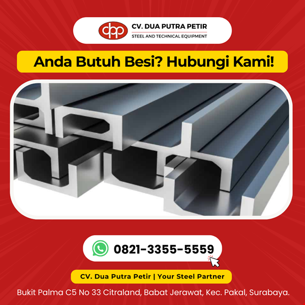 Jual UNP BESI 100 X 50 X 5MM X 6MTR oleh CV. Dua Putra Petir