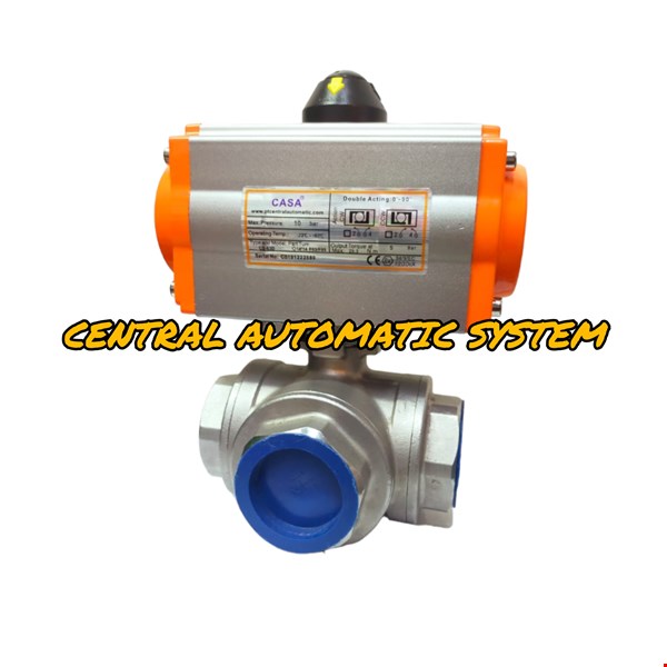 Jual Pneumatic CASA Type CS 63D C/W ball Valve 3way 1.1/2 oleh PT ...