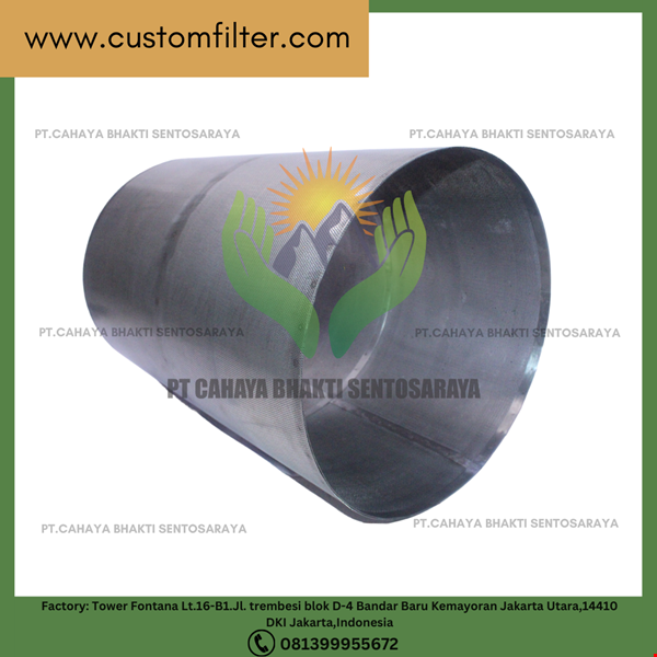 Jual 304 Stainless Steel Round Cylinder Screen Wire Mesh Filter ...