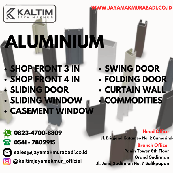 Jual ALUMINIUM CASEMENT WINDOW HARGA TERBAIK 2024 BERAU KALIMANTAN ...