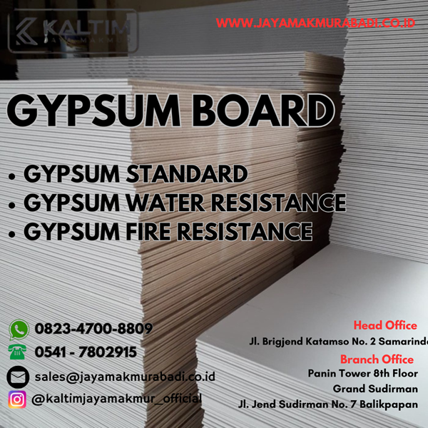 Jual GYPSUM BOARD STANDARD HARGA TERBAIK 2024 SAMARINDA KALIMANTAN ...