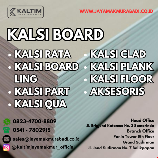 Jual KALSI BOARD LING HARGA TERBAIK 2024 KUTAI BARAT KALIMANTAN TIMUR ...