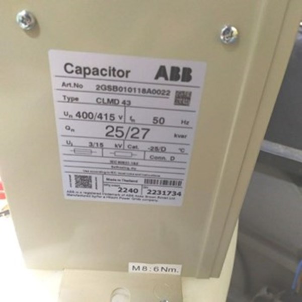 Jual kapasitor bank / capacitor bank merk ABB type: CLMD 43 025 400 ORI ...