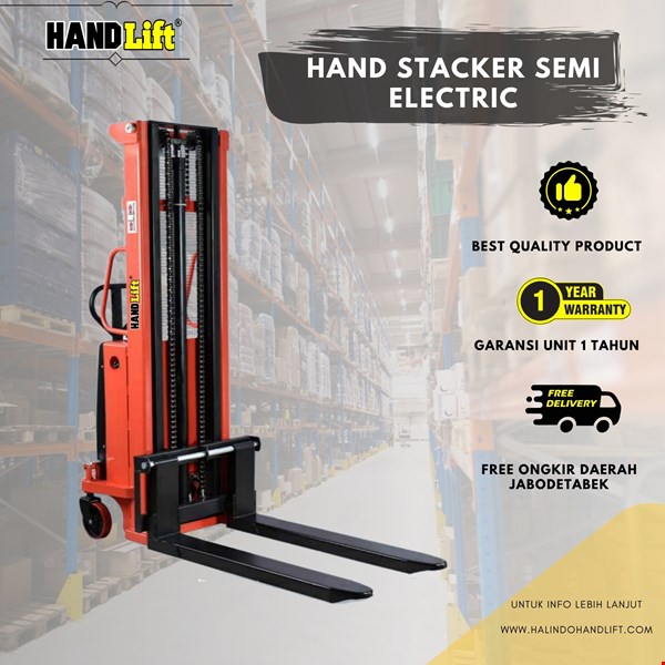 Jual Hand Stacker Semi Electric 1000kg 1.6 Meter. oleh PT. Hand Lift ...