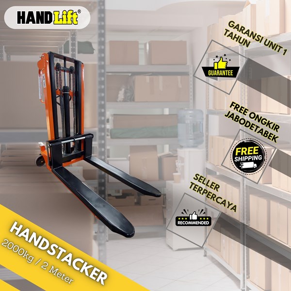 Jual Hand Stacker Manual 2000kg Tinggi Angkat 2 Meter - HAND LIFT oleh ...