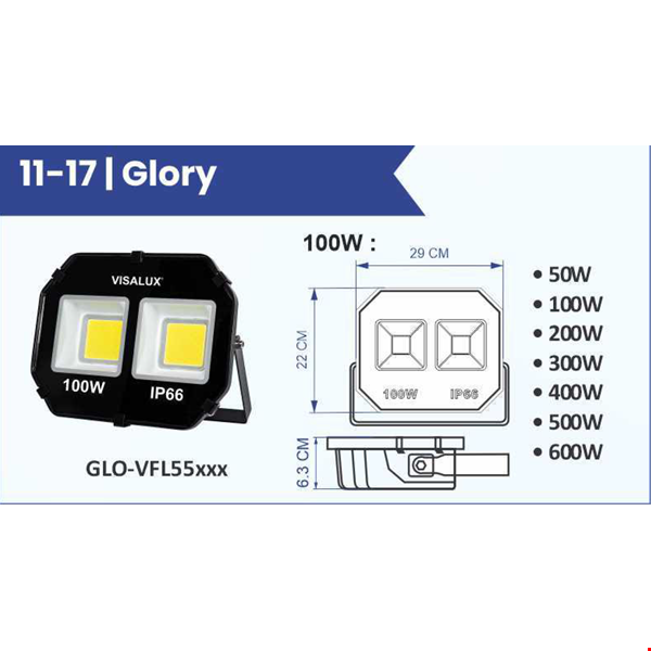 SUPPLIER LAMPU SOROT LED 200 Watt GLORY VISALUX Lamp LED oleh Visi ...
