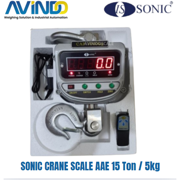 Jual SONIC AAE Kapasitas 15 Ton Timbangan Gantung Sonic Crane Scale ...