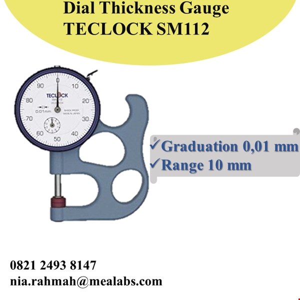 Beli Dial Thickness Gauge SM112 Teclock berkualitas tinggi oleh PT. Mealabs Indonesia