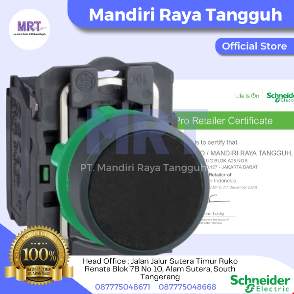 Jual Push Button XB5AA21 Schneider Jakarta oleh PT. Mandiri Raya Tangguh