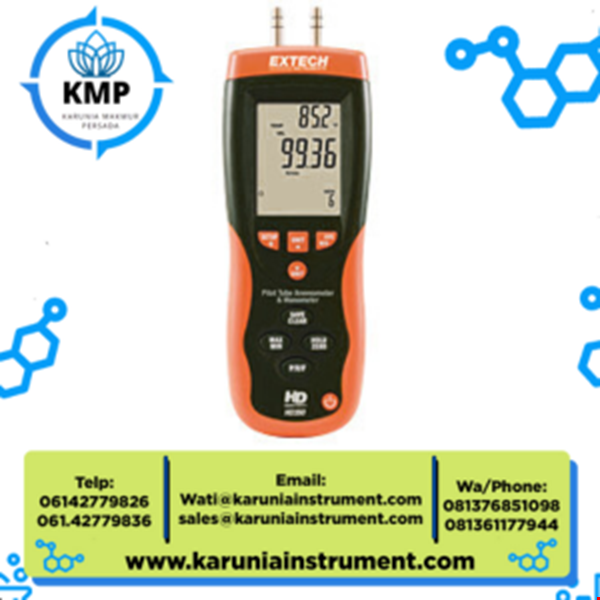 Jual Extech HD350: Pitot Tube Anemometer + Differential Manometer oleh CV. Karunia Makmur Persada