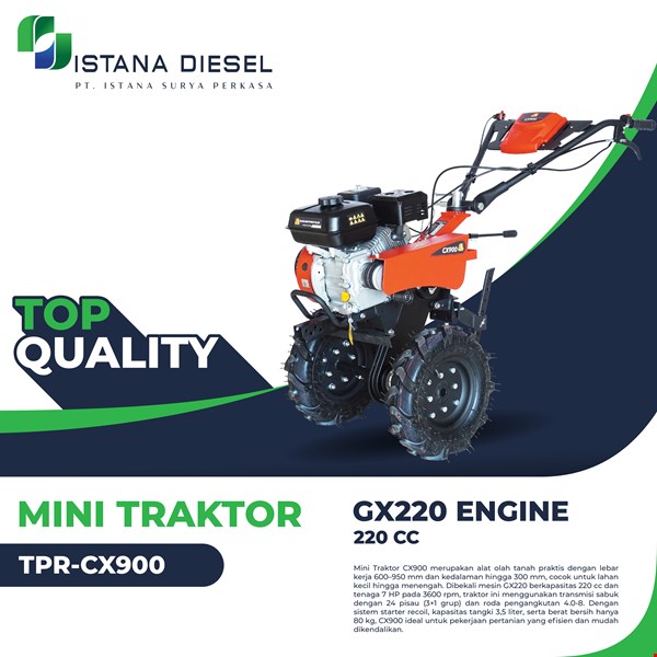 Jual Traktor Mini TPR - CX900 oleh PT. Istana Surya Perkasa