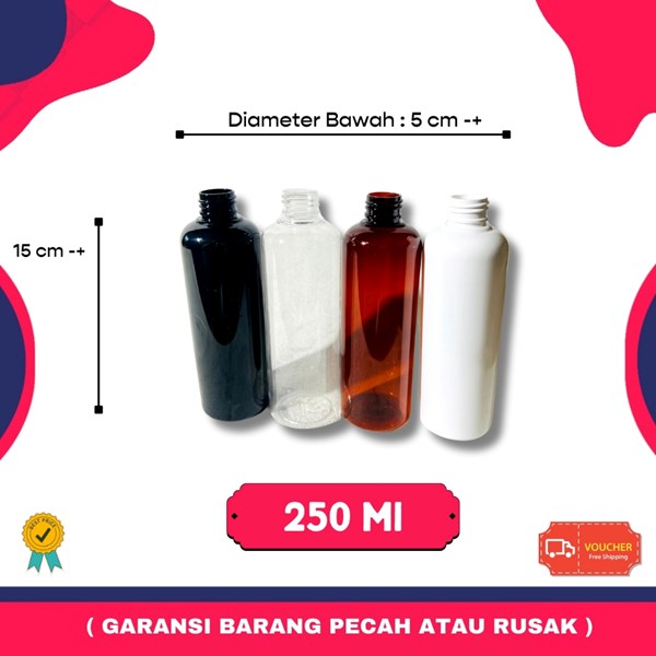 Jual Botol BR 250ml Pet Neck 24 | Botol Pet BR 250ml Tanpa Tutup N24 ...