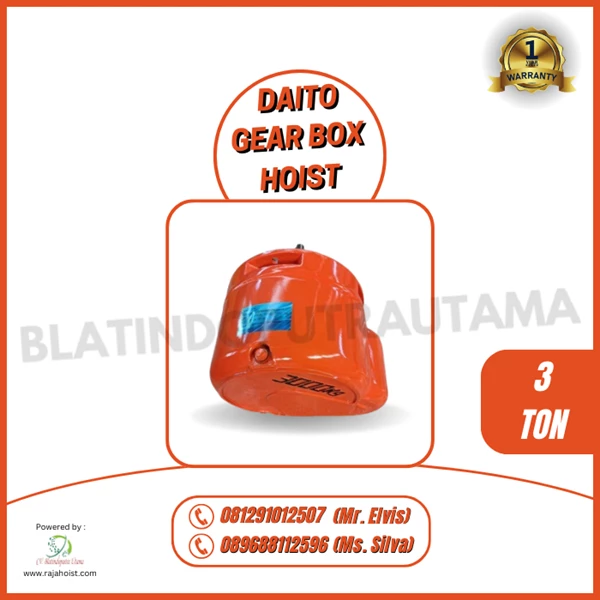 Jual DAITO GEARBOX HOIST 3 TON oleh CV. Blatindoputra